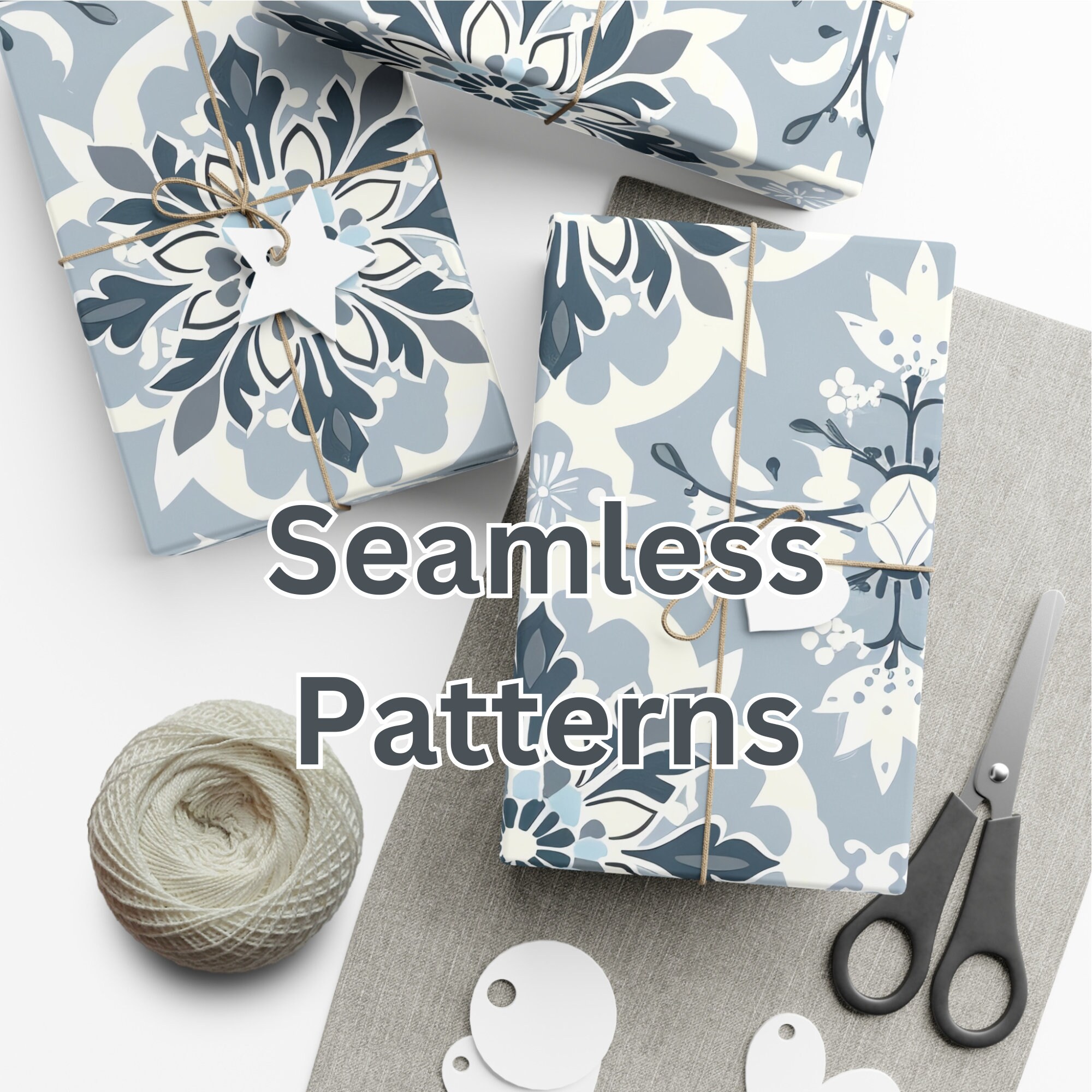 Frosty Blue Winter Digital Scrapbook Paper Backgrounds-blue and Grey ...