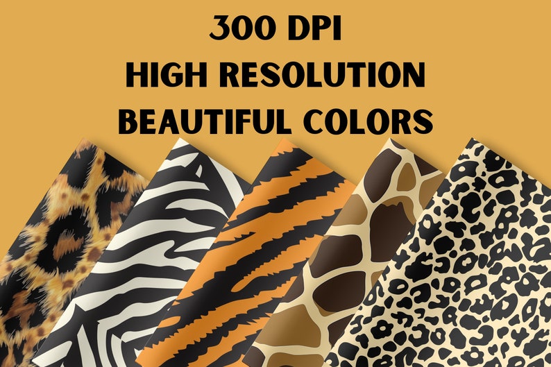 Animal Print Skin Digital Scrapbook Paper Backgrounds-seamless Pattern ...