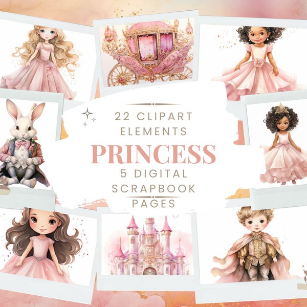 Princess Clipart - Etsy
