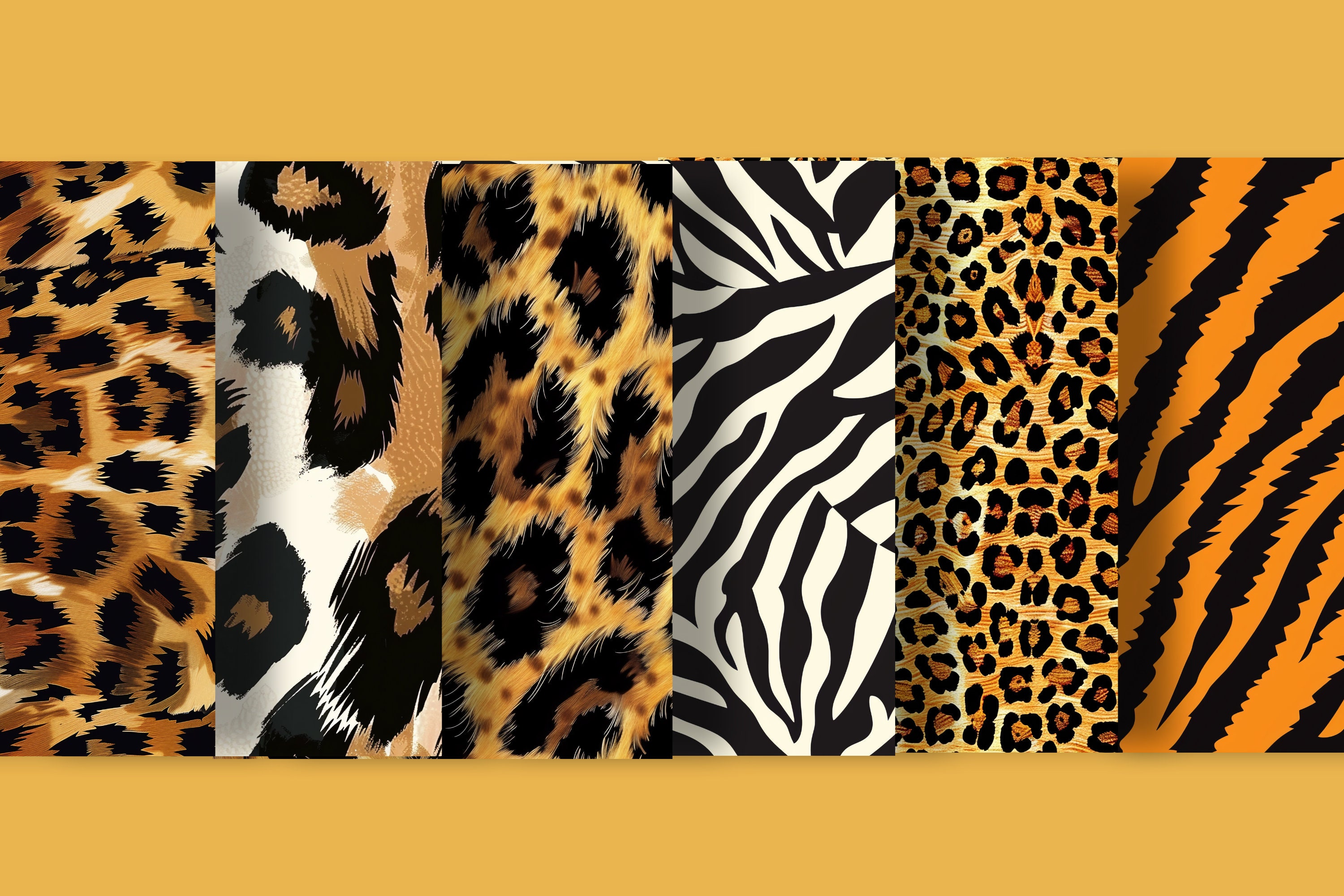 Animal Print Skin Digital Scrapbook Paper Backgrounds-seamless Pattern ...