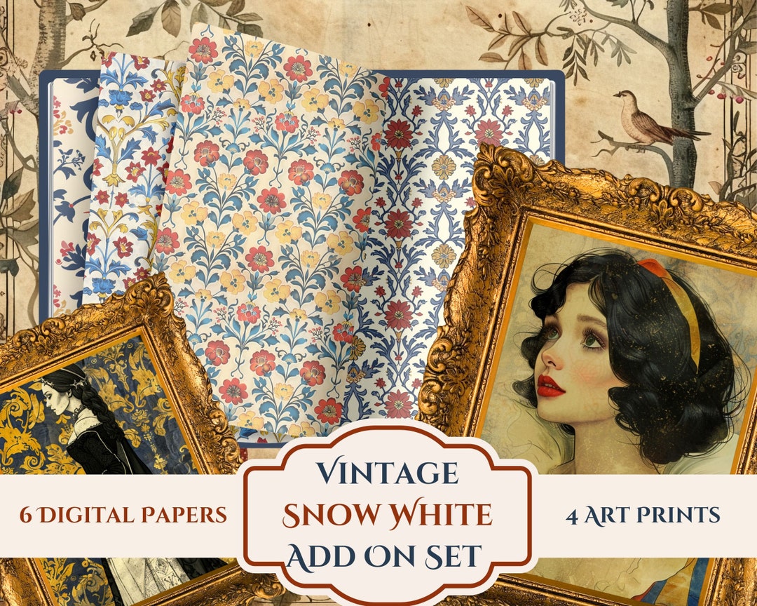 Vintage Snow White Add on Digital Set- Princess Fairytale Fantasy ...