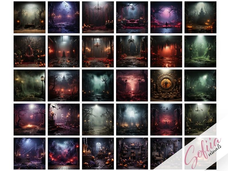 100 Horror Photography Backdrops – Spooky Halloween Overlays, Haunted ...