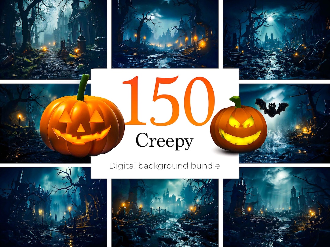 150 Pieces Creepy Backdrop Bundle, Photoshop Overlays, Photography ...
