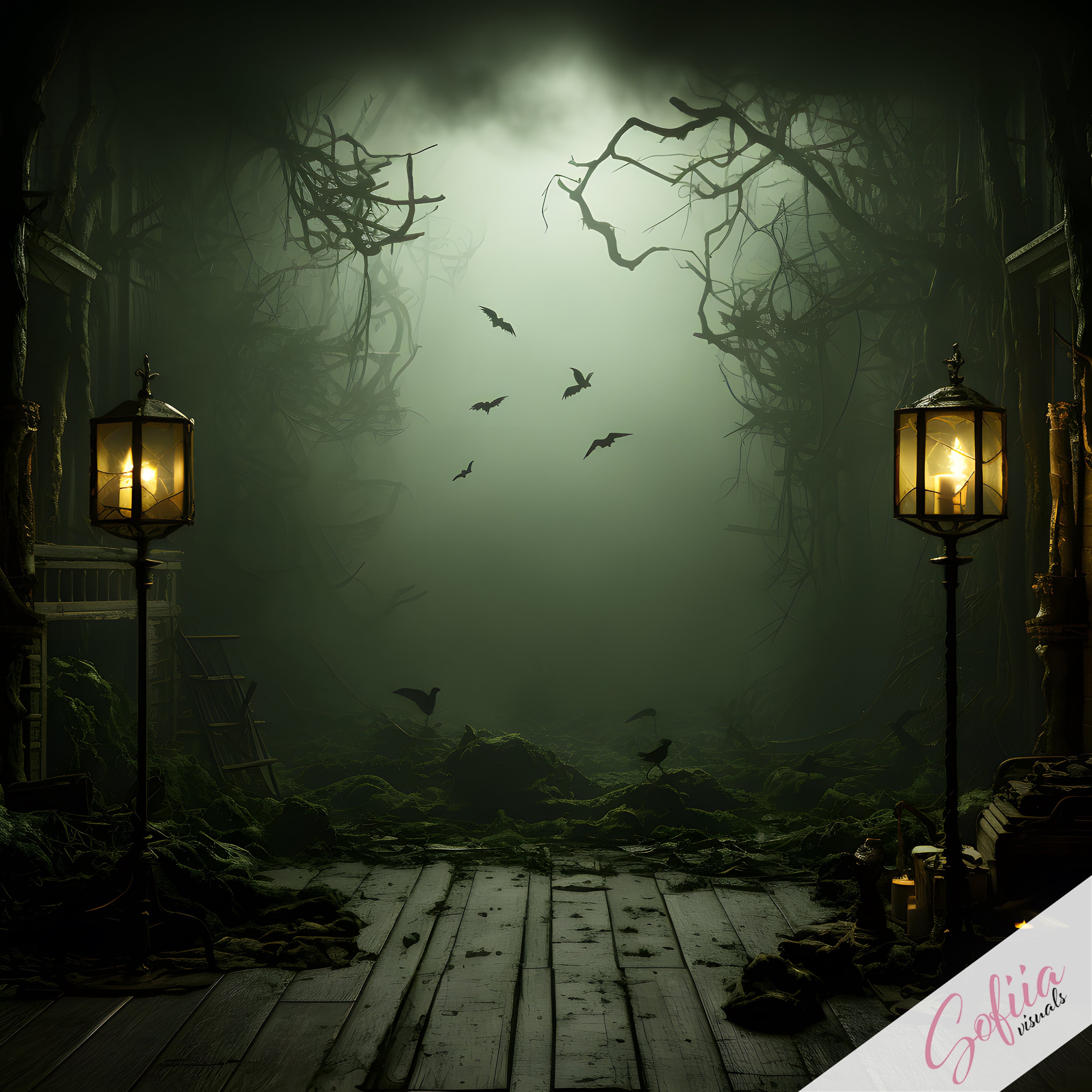 100 Horror Photography Backdrops – Spooky Halloween Overlays, Haunted ...