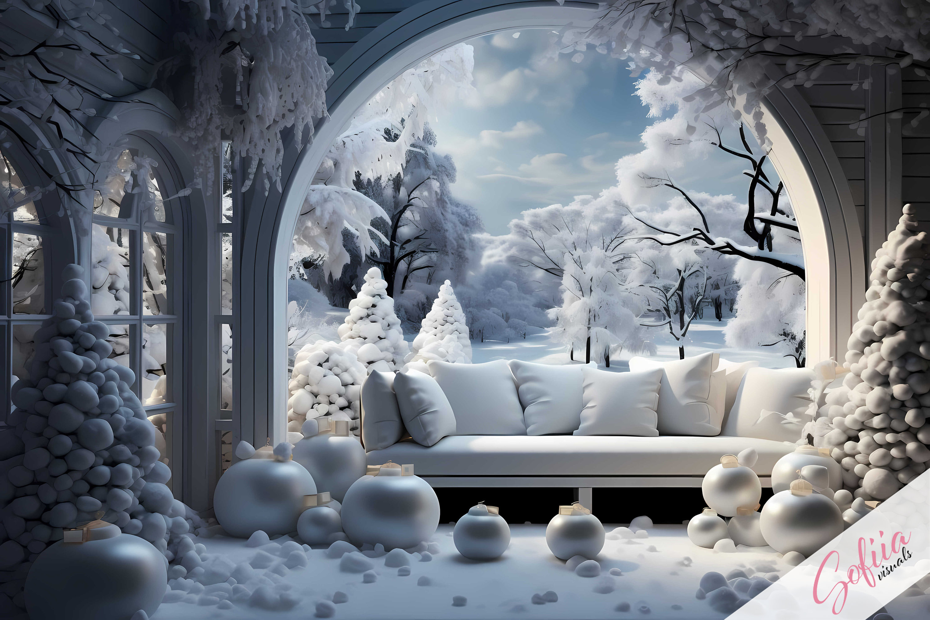 100 Winter Backdrop Bundle, Photoshop Overlays, Photography Backdrop ...