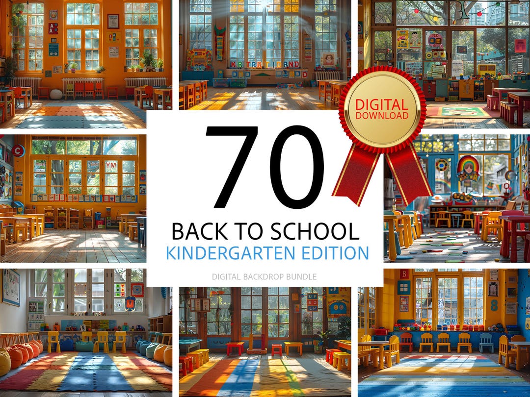 70 Back to School Digital Backdrops Bundle | Classrooms, Kindergartens ...