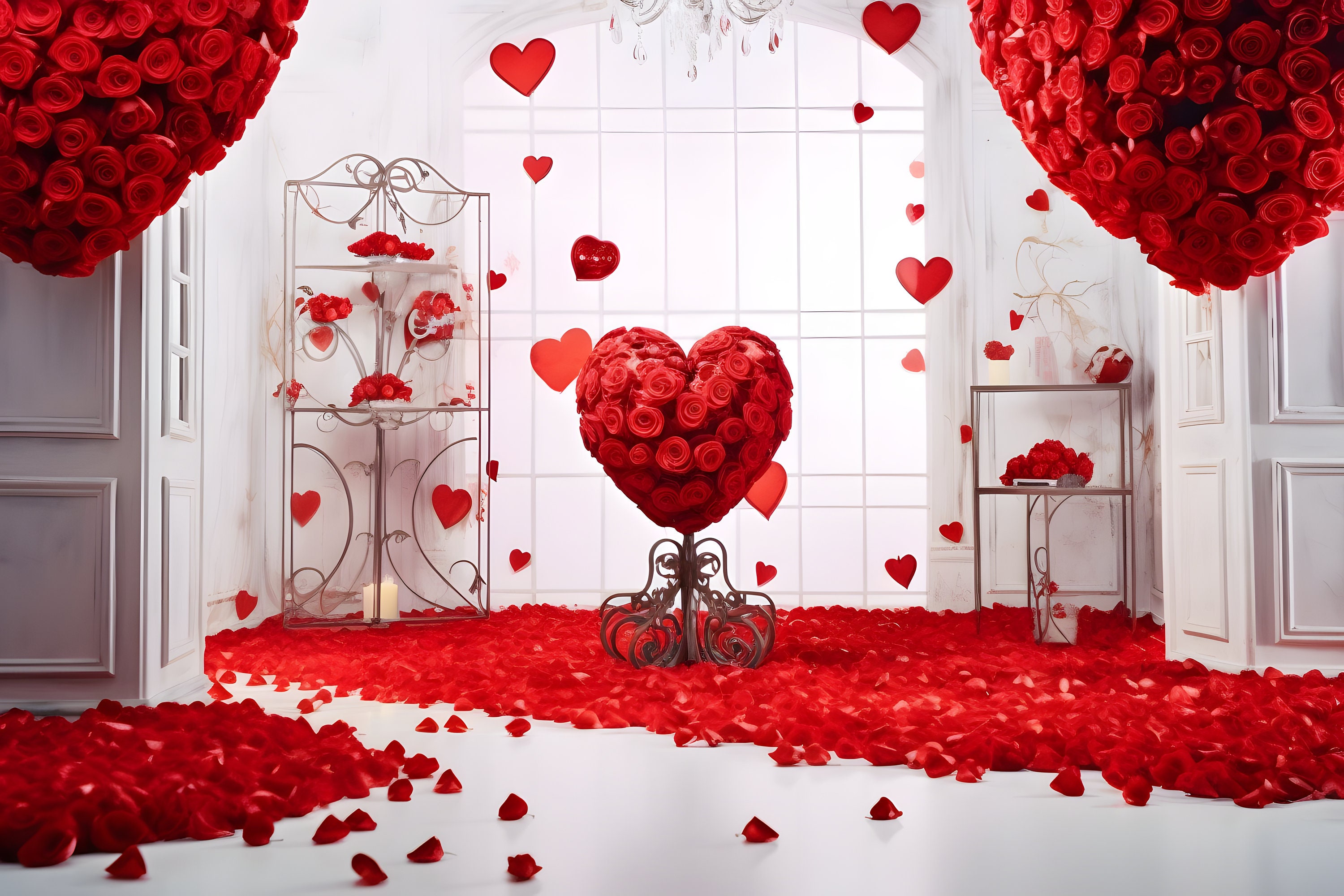 Valentine's Day Backdrop Bundle: 100 Photo Overlays (digital Download ...