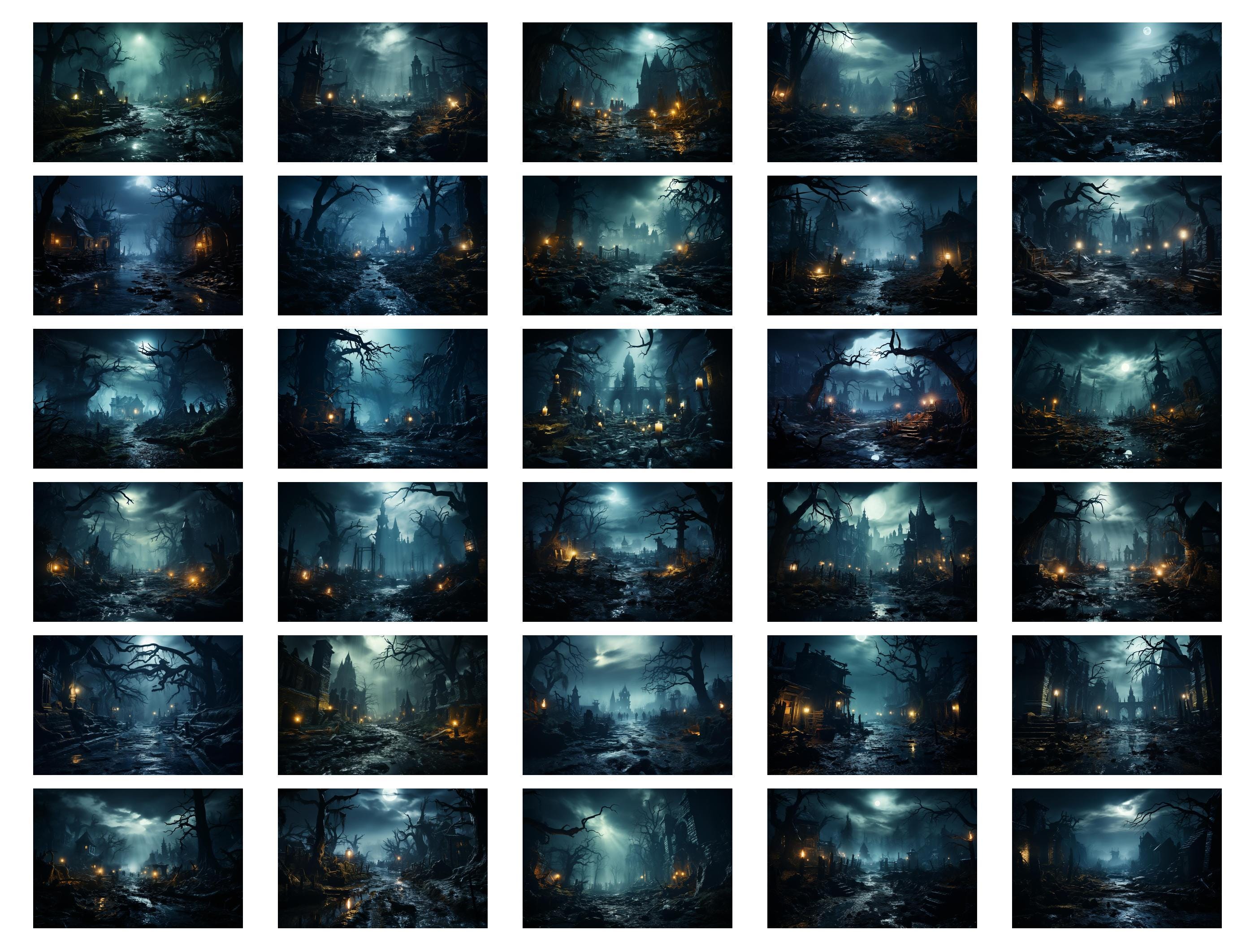 150 Pieces Creepy Backdrop Bundle, Photoshop Overlays, Photography ...