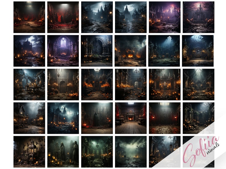100 Horror Photography Backdrops – Spooky Halloween Overlays, Haunted ...