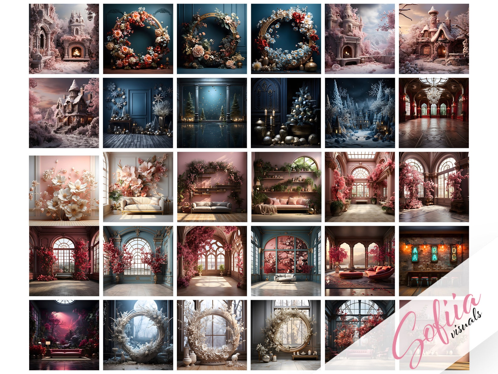 150 Pices Backdrop Bundle, Photoshop Overlays, Photography Backdrop ...