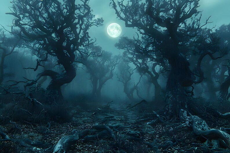 140 Creepy Forest Backdrop Bundle, Photoshop Overlays, Photography ...