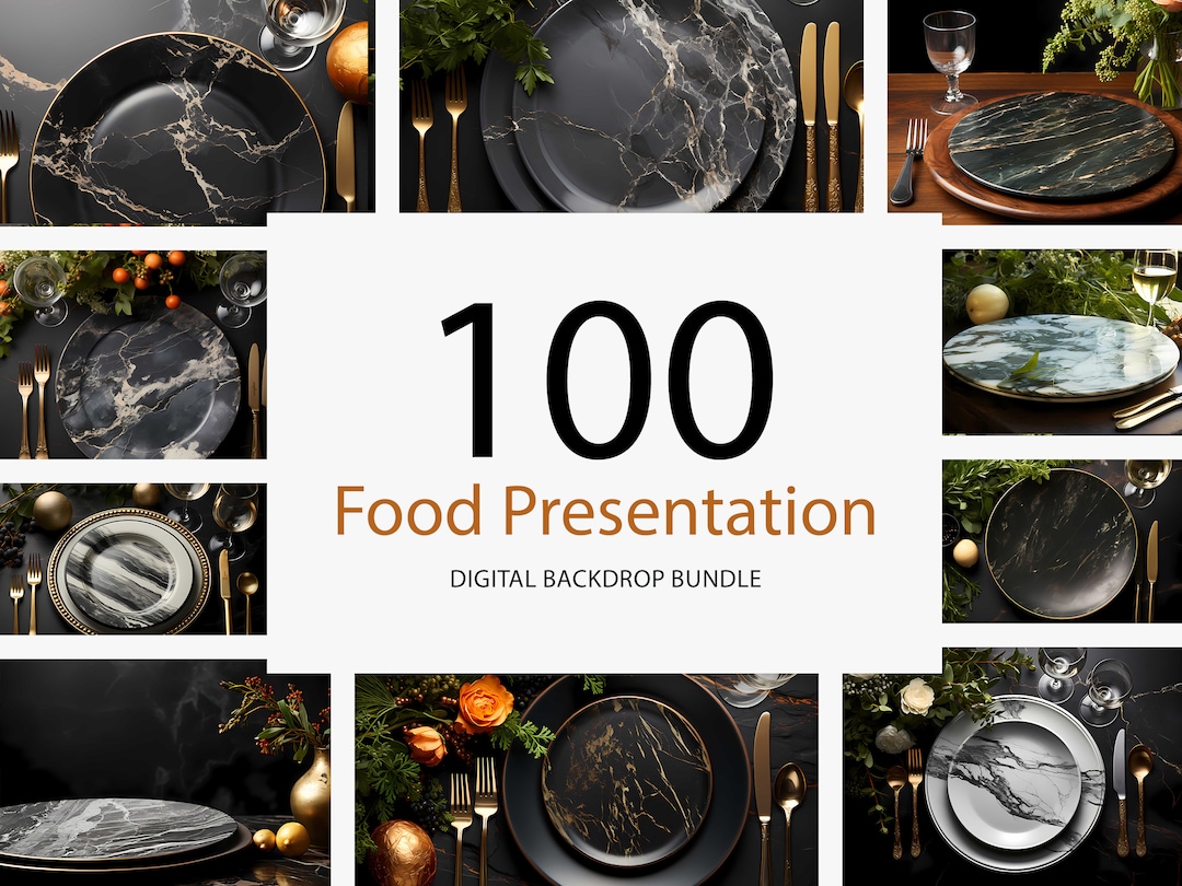 100 Food Presentation Backdrop Bundle, Photoshop, Photography Backdrop ...