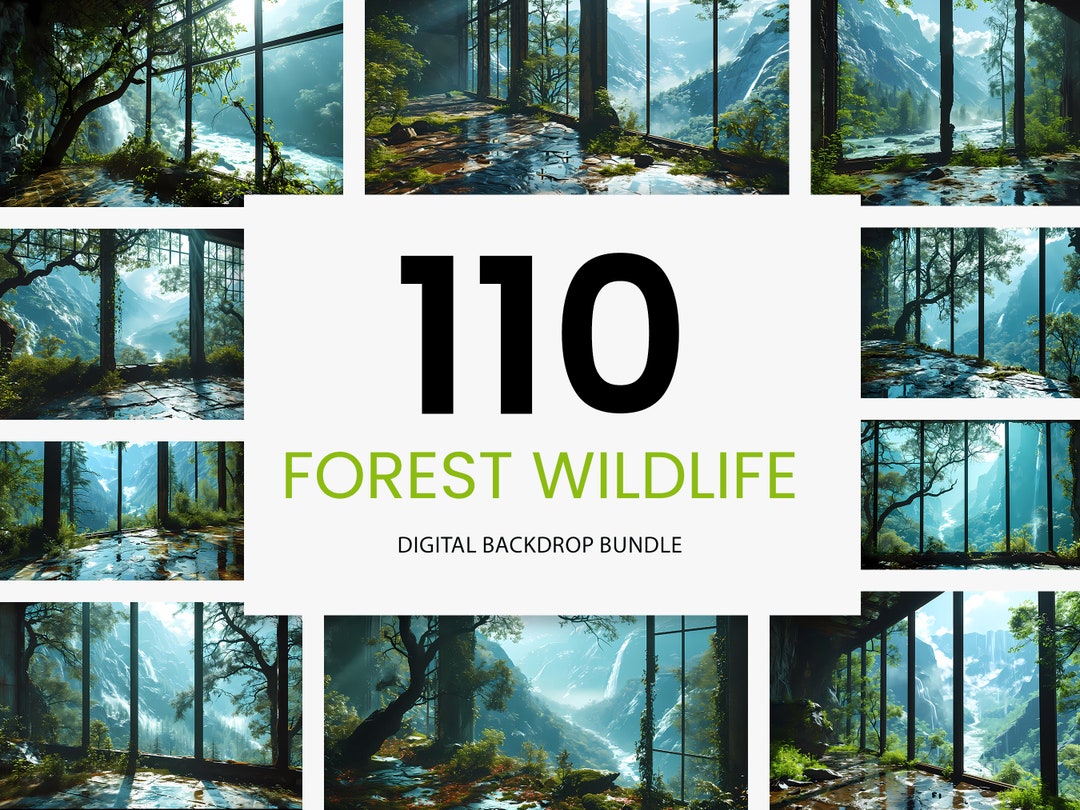 110 Forest Wildlife Backdrop Bundle, Photoshop Overlays, Photography ...