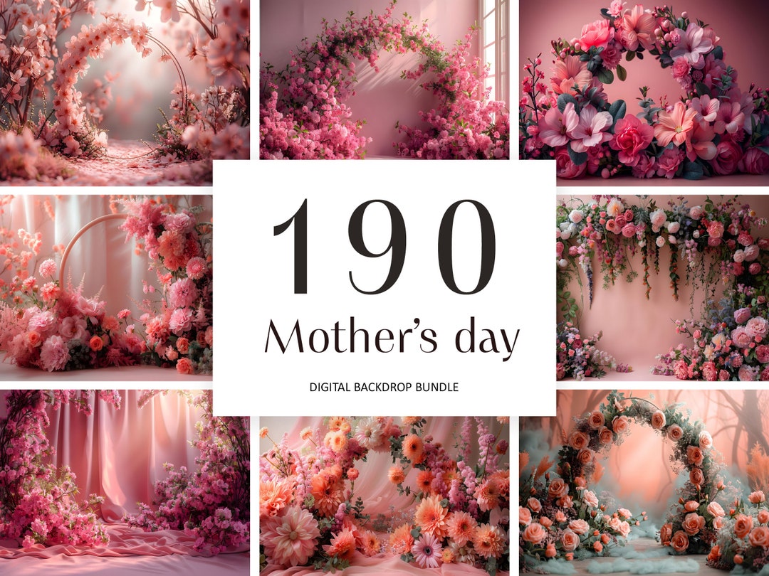 190 Mother Day Backdrop Bundle, Photoshop Overlays, Photography ...