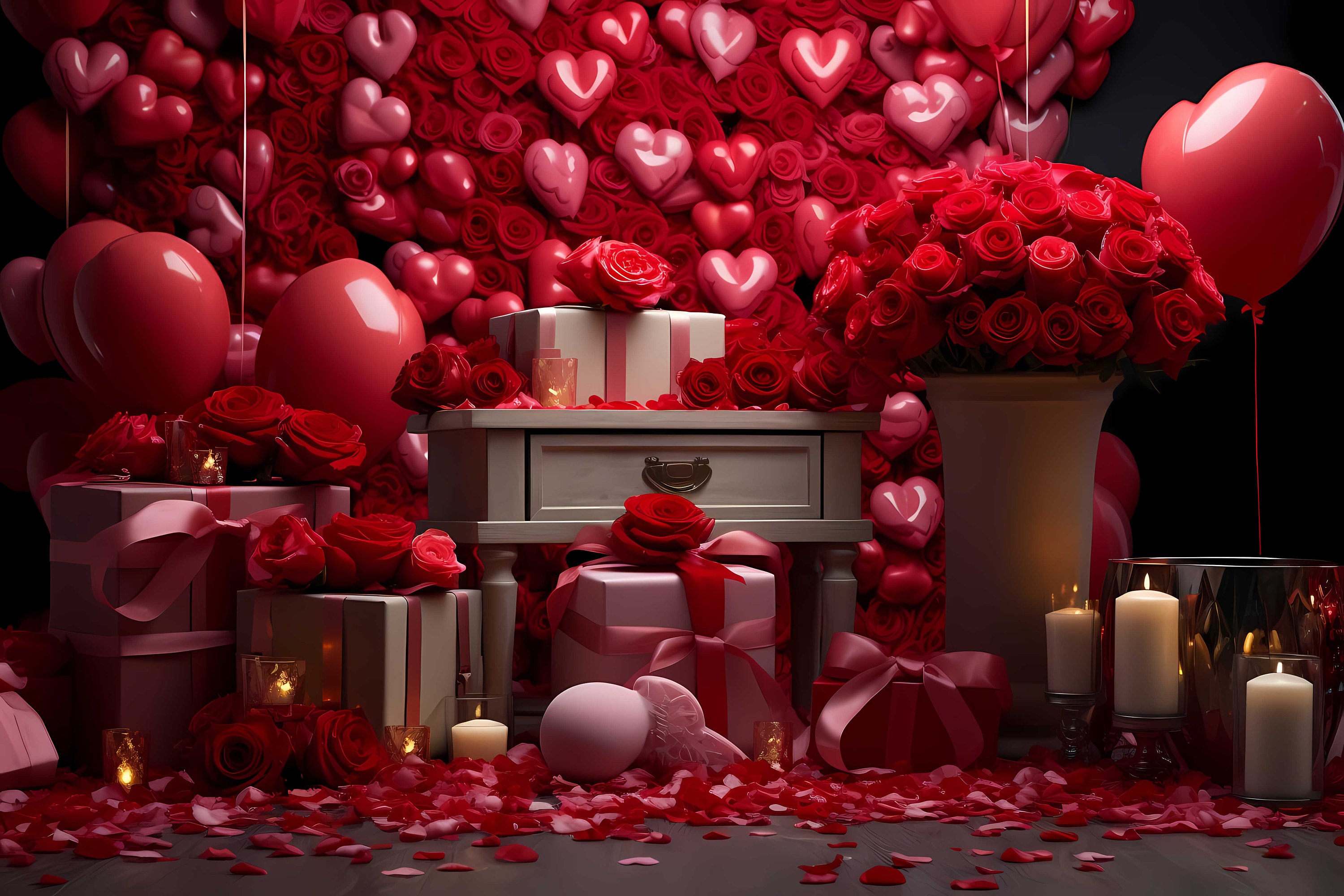 120 Valentine's Day Backdrop Bundle, Photoshop Overlays, Photography ...