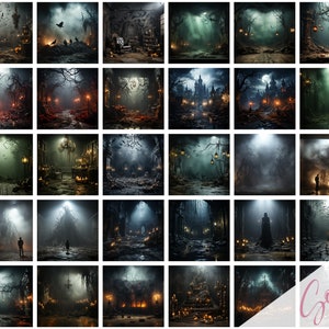 100 Horror Photography Backdrops – Spooky Halloween Overlays, Haunted ...