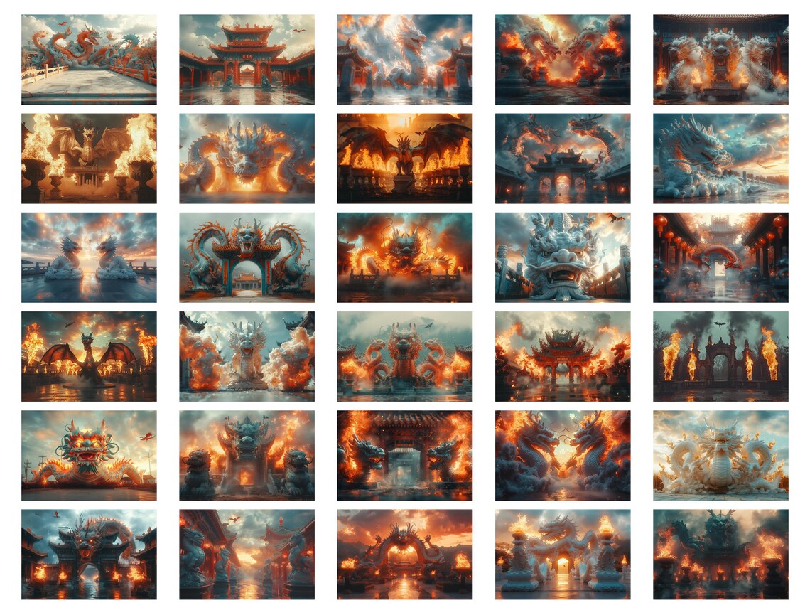 150 Dragon Year Backdrop Bundle, Photoshop Overlays, Photography ...