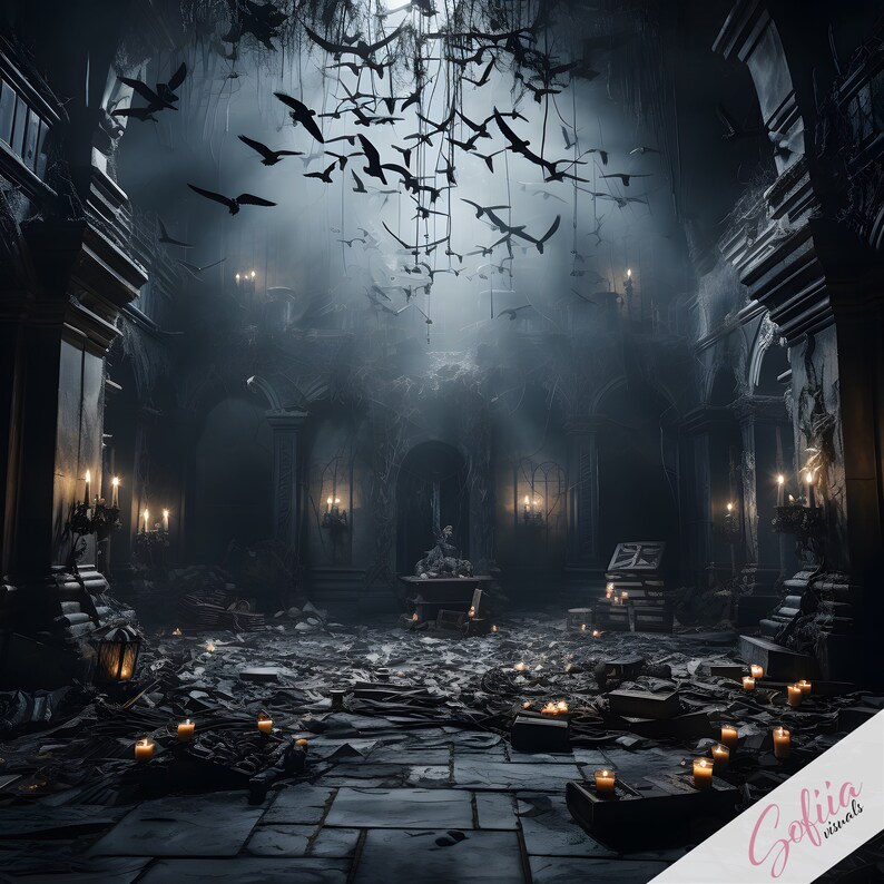 100 Horror Photography Backdrops – Spooky Halloween Overlays, Haunted ...