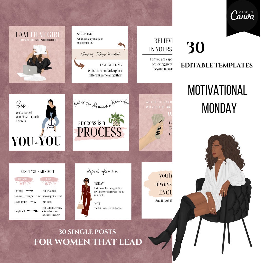 Motivational Monday's Instagram Quotes for Boss Babes and - Etsy