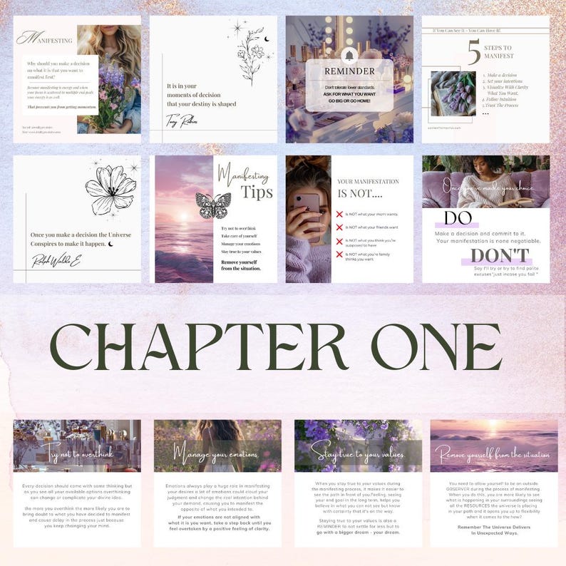 MANIFESTING SPIRITUAL Instagram Templates Posts Made for Mystics ...