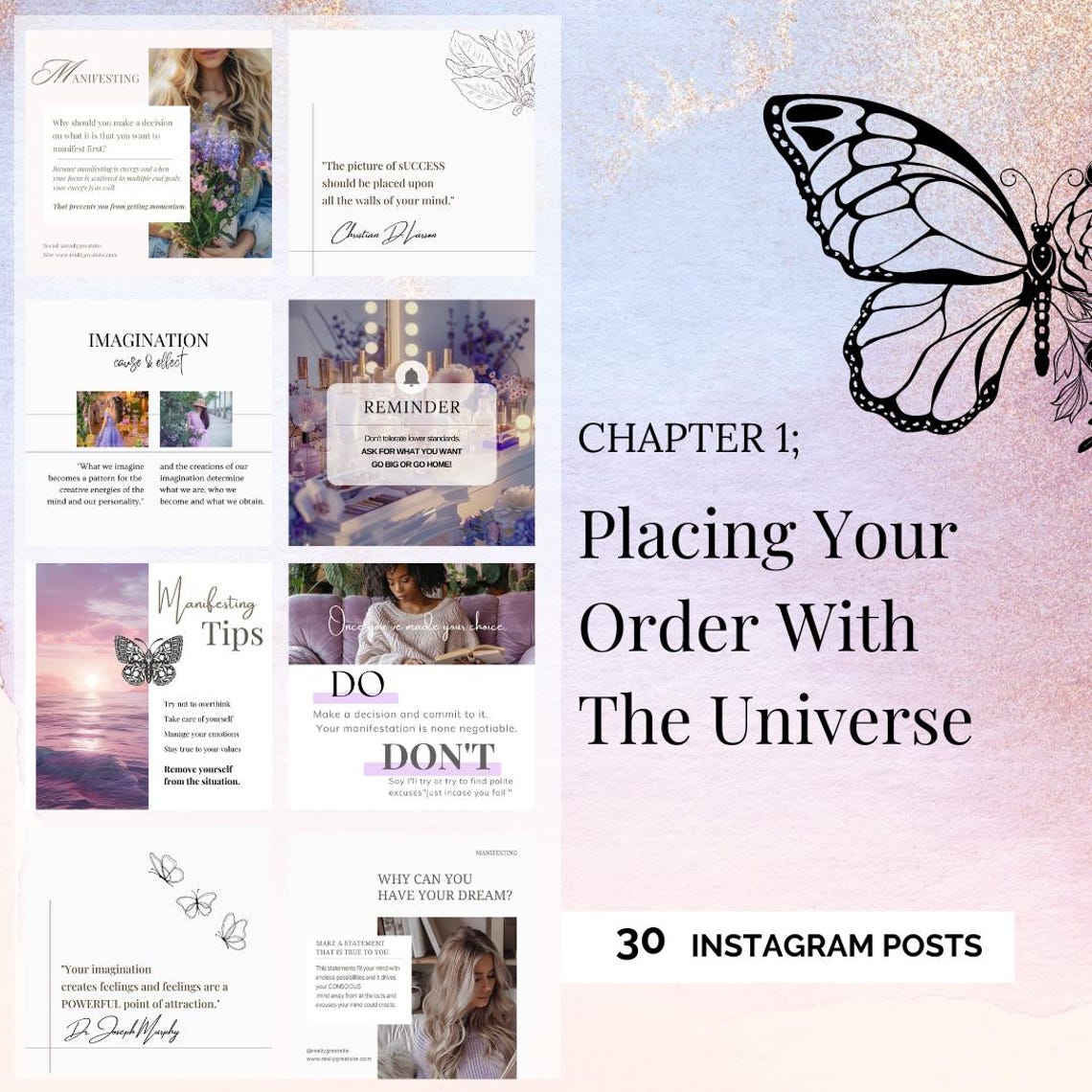 MANIFESTING SPIRITUAL Instagram Templates Posts Made for Mystics ...
