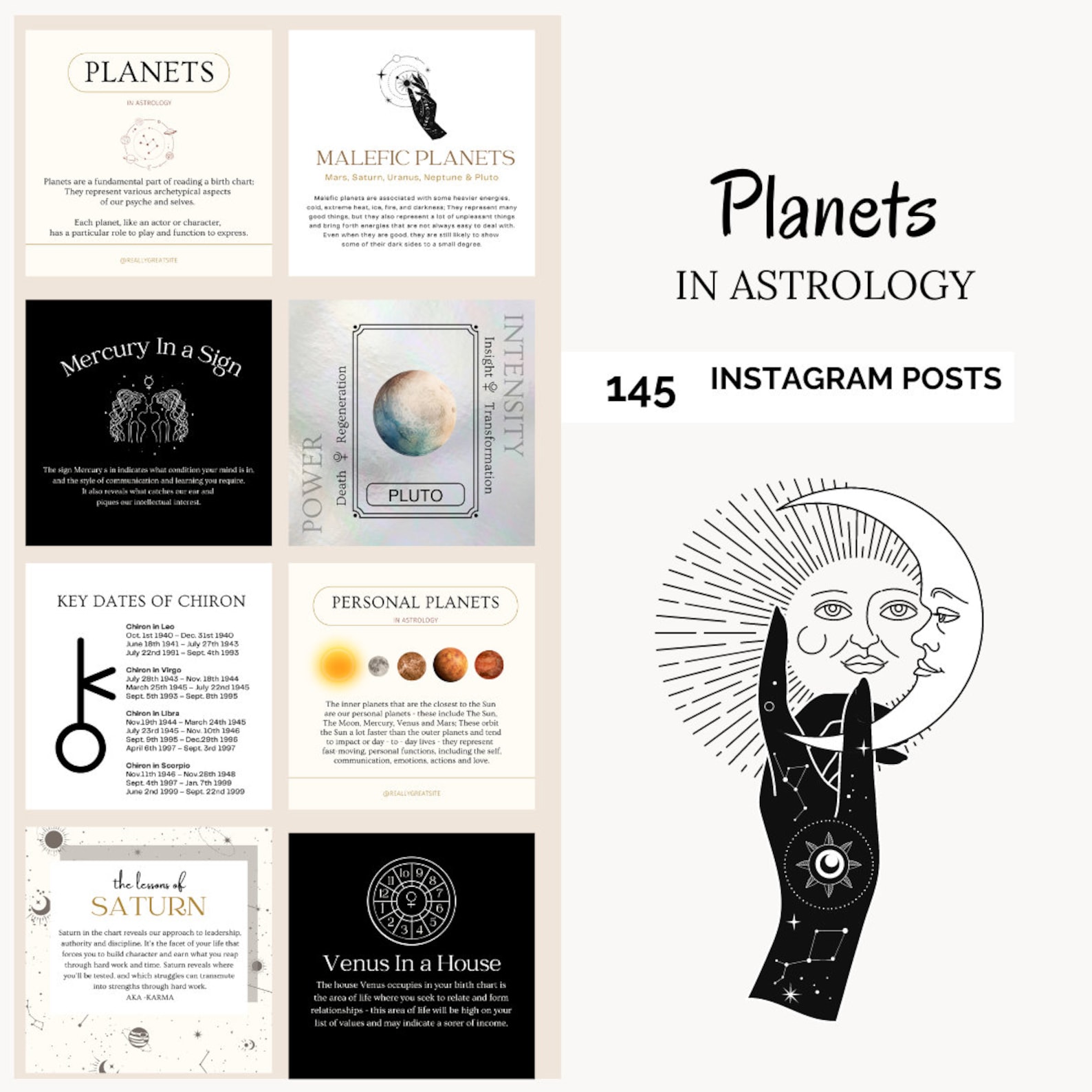 PLANETS IN ASTROLOGY Instagram Spiritual Templates Made for Mystics ...