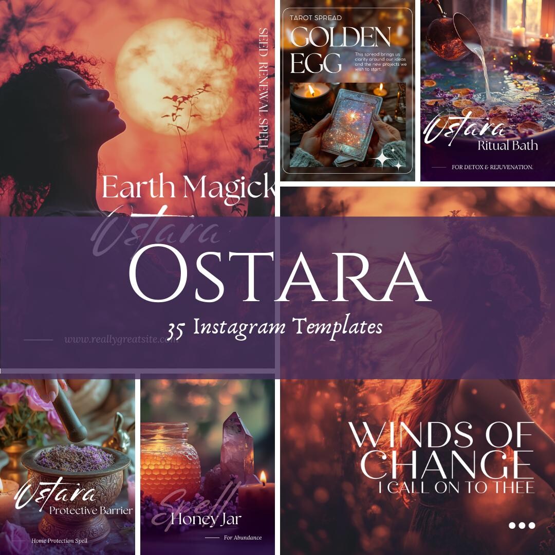 Ostara Instagram Spiritual Witchy Templates Spring Equinox Pagan ...