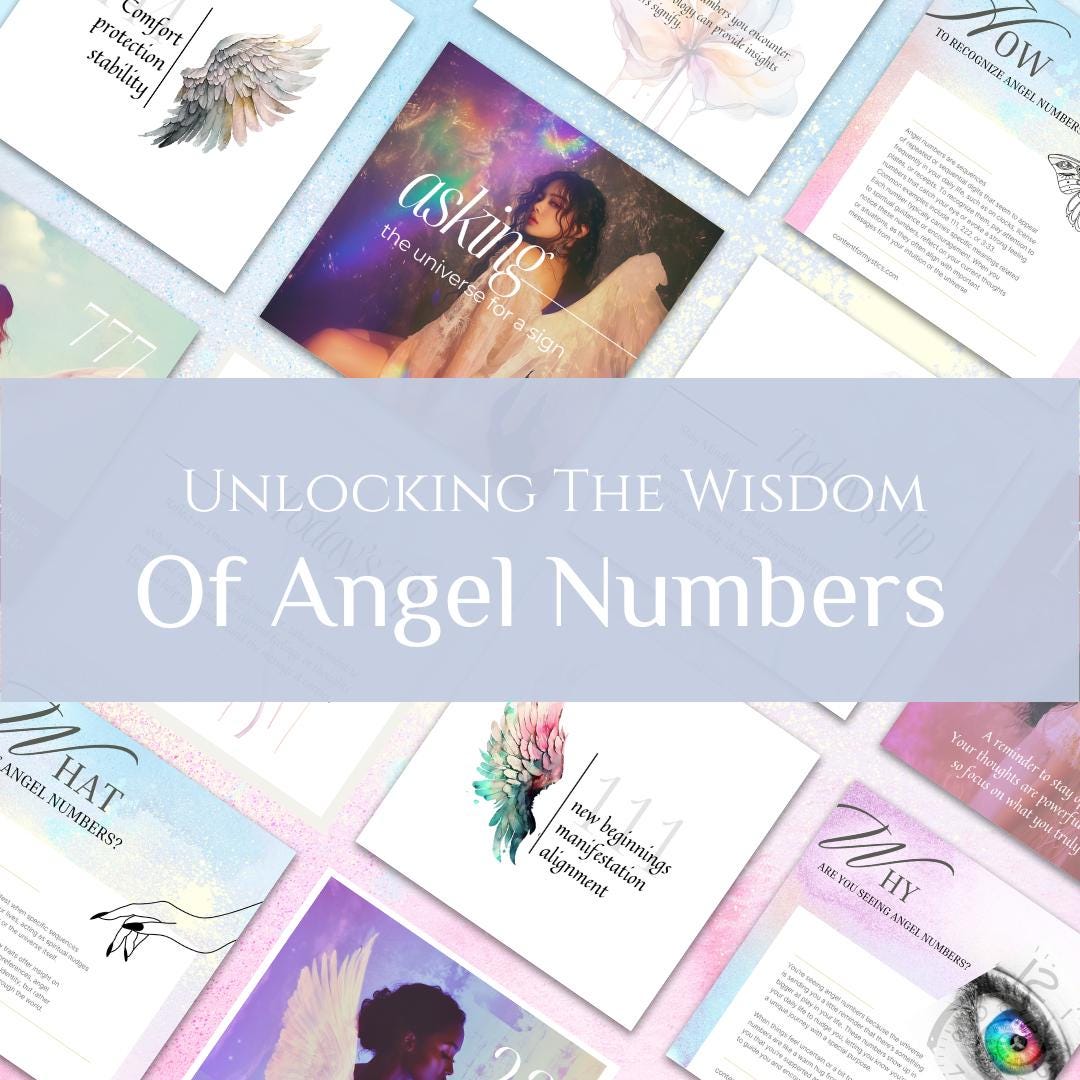 ANGEL NUMBERS Instagram Spiritual Templates, Numerology Oracle Inspired ...