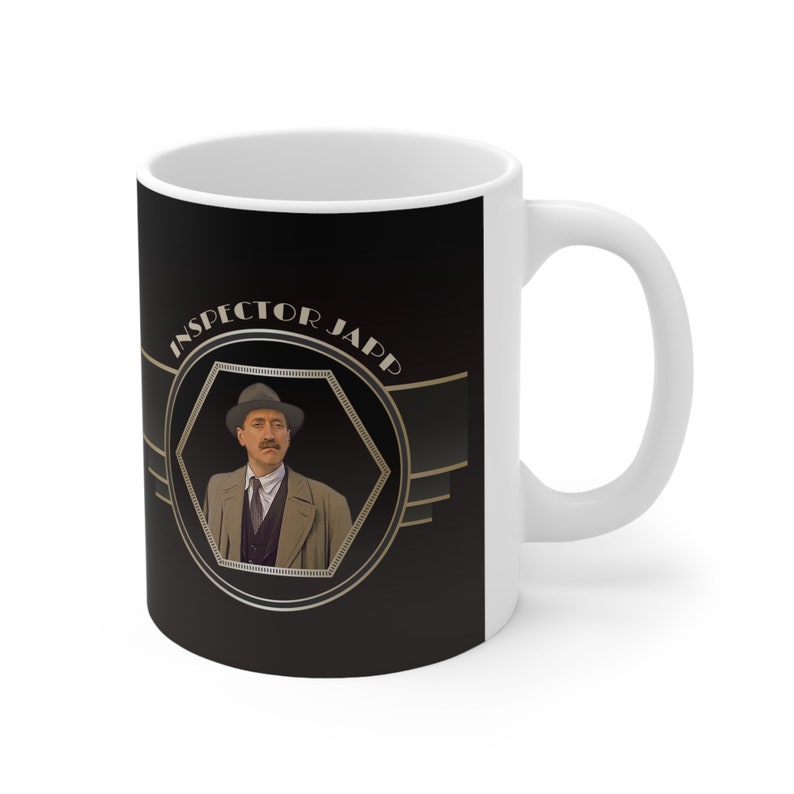 Inspector Japp Art Deco Ceramic Mug 11oz | the Belgian Detective Poirot ...