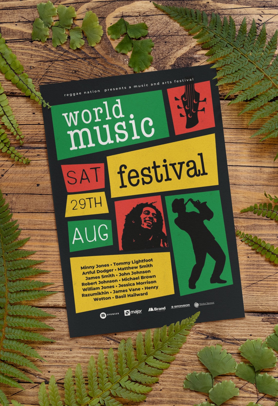 Editable Canva A4 Size Flyer, World Music Festival Canva Theme ...