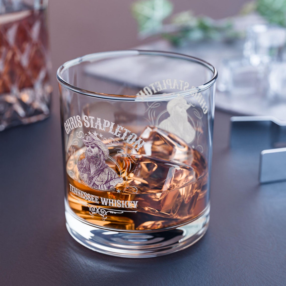 Chris Stapleton Tennessee Whiskey Rocks Glass, 10oz Country Music Fan ...