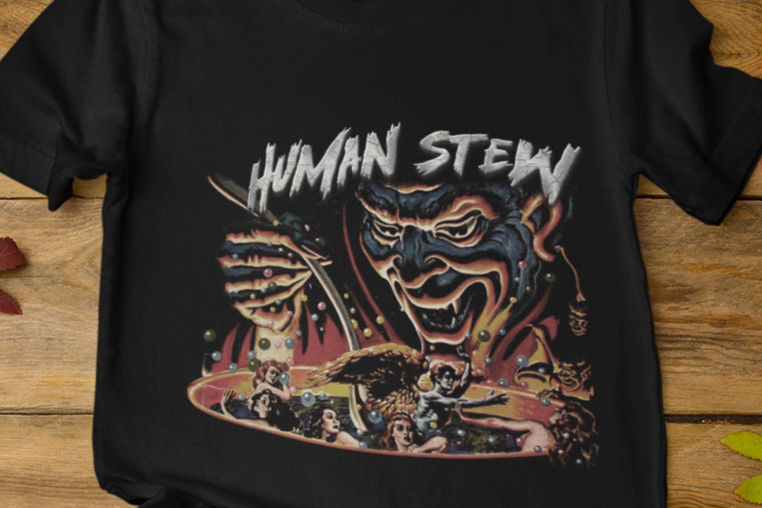 Human Stew Vintage Screen Print Style T-shirt. Dark Retro Style ...