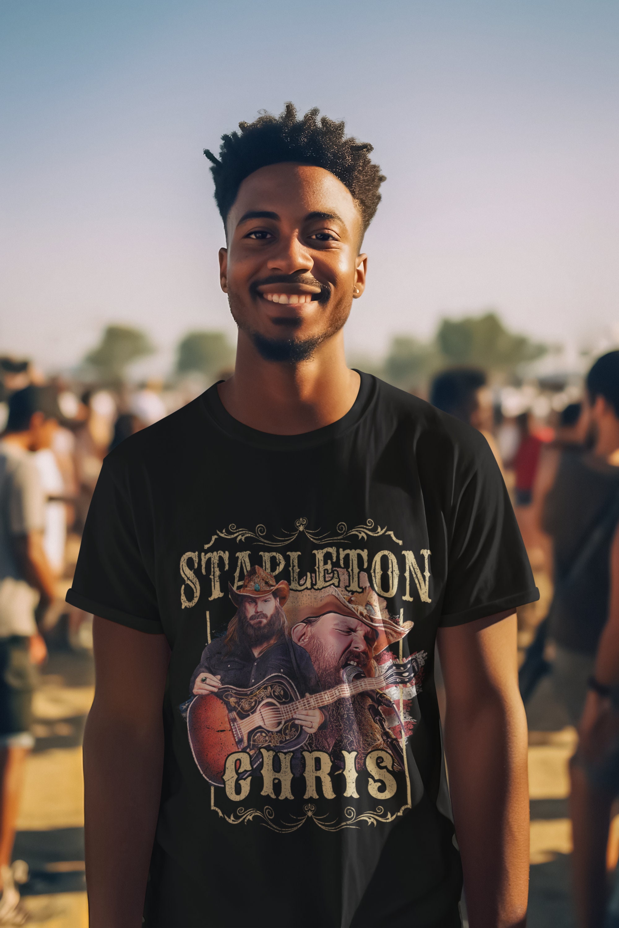 Chris Stapleton Country Music Gold Font Unisex Bella and Canvas T-shirt ...