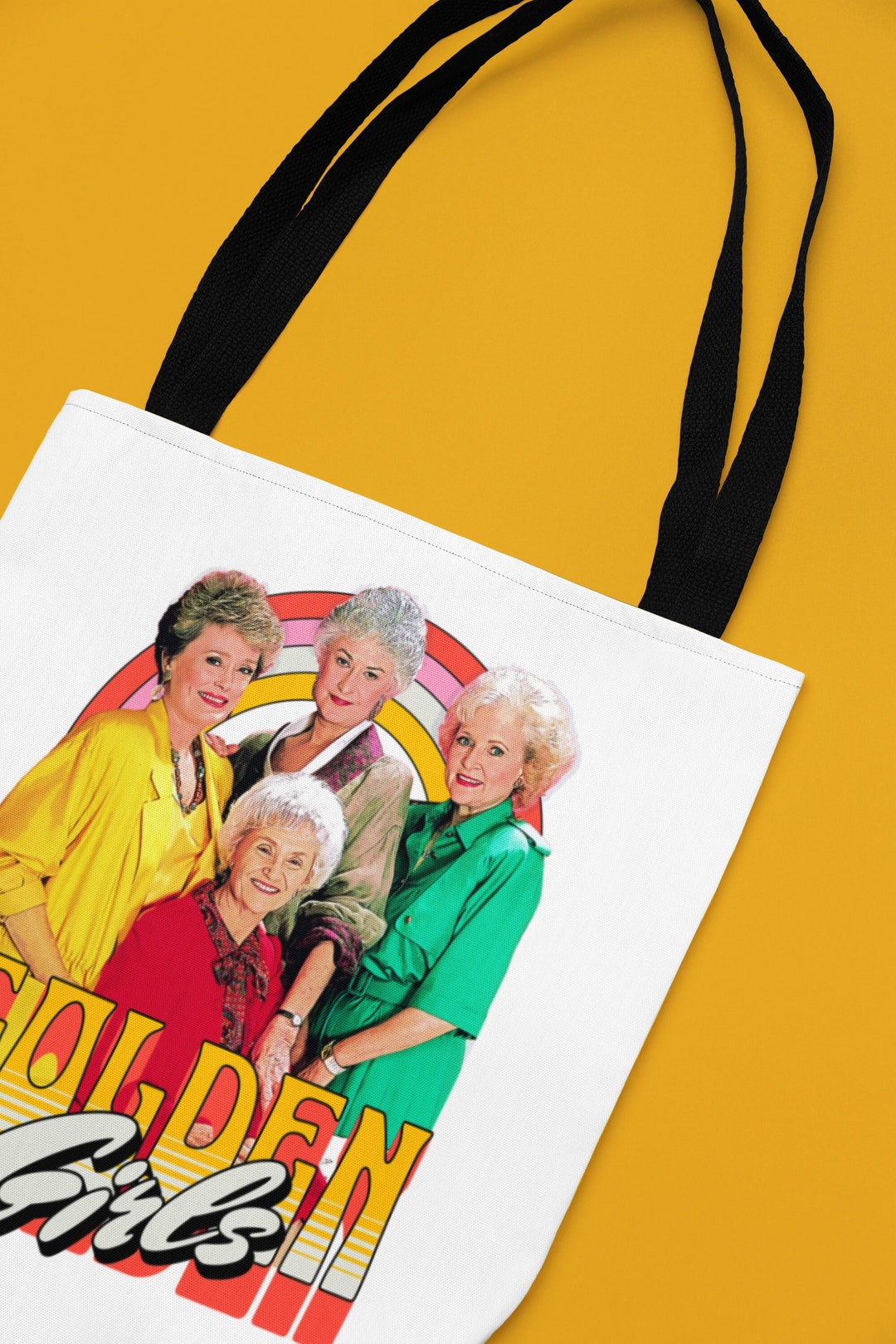 The Golden Girls Sublimated Dual Sided Image White Polyester Linen ...