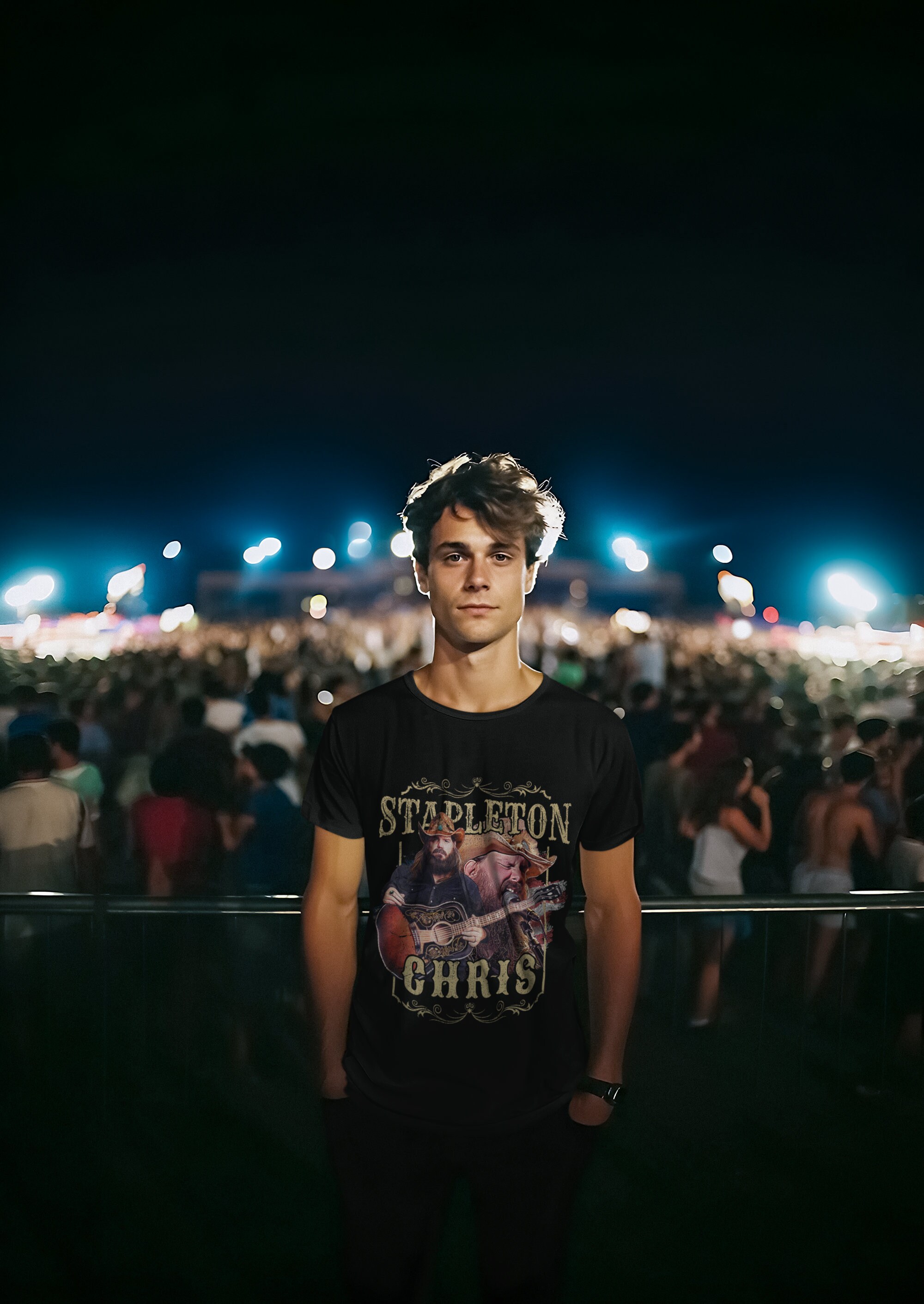 Chris Stapleton Country Music Gold Font Unisex Bella and Canvas T-shirt ...