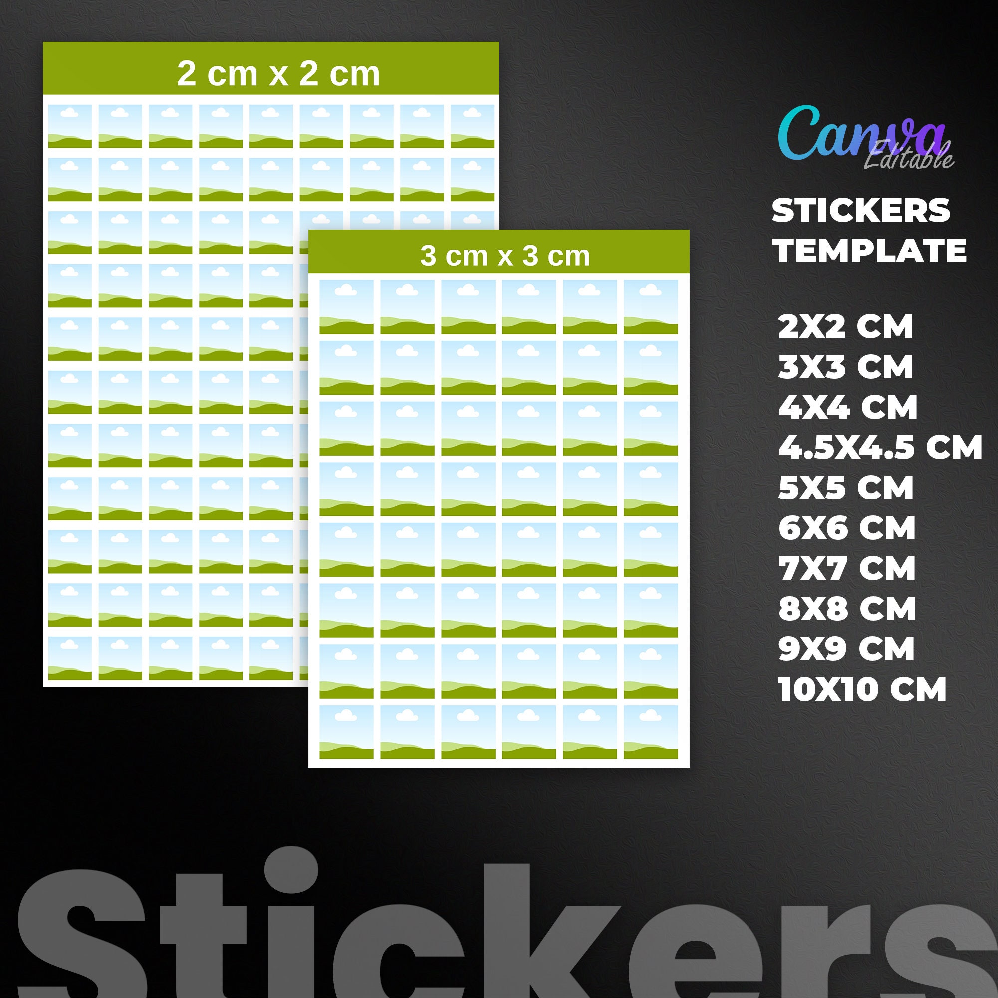 BUNDLE, Square Blank Template, Labels, Sticker Template, Sticker ...