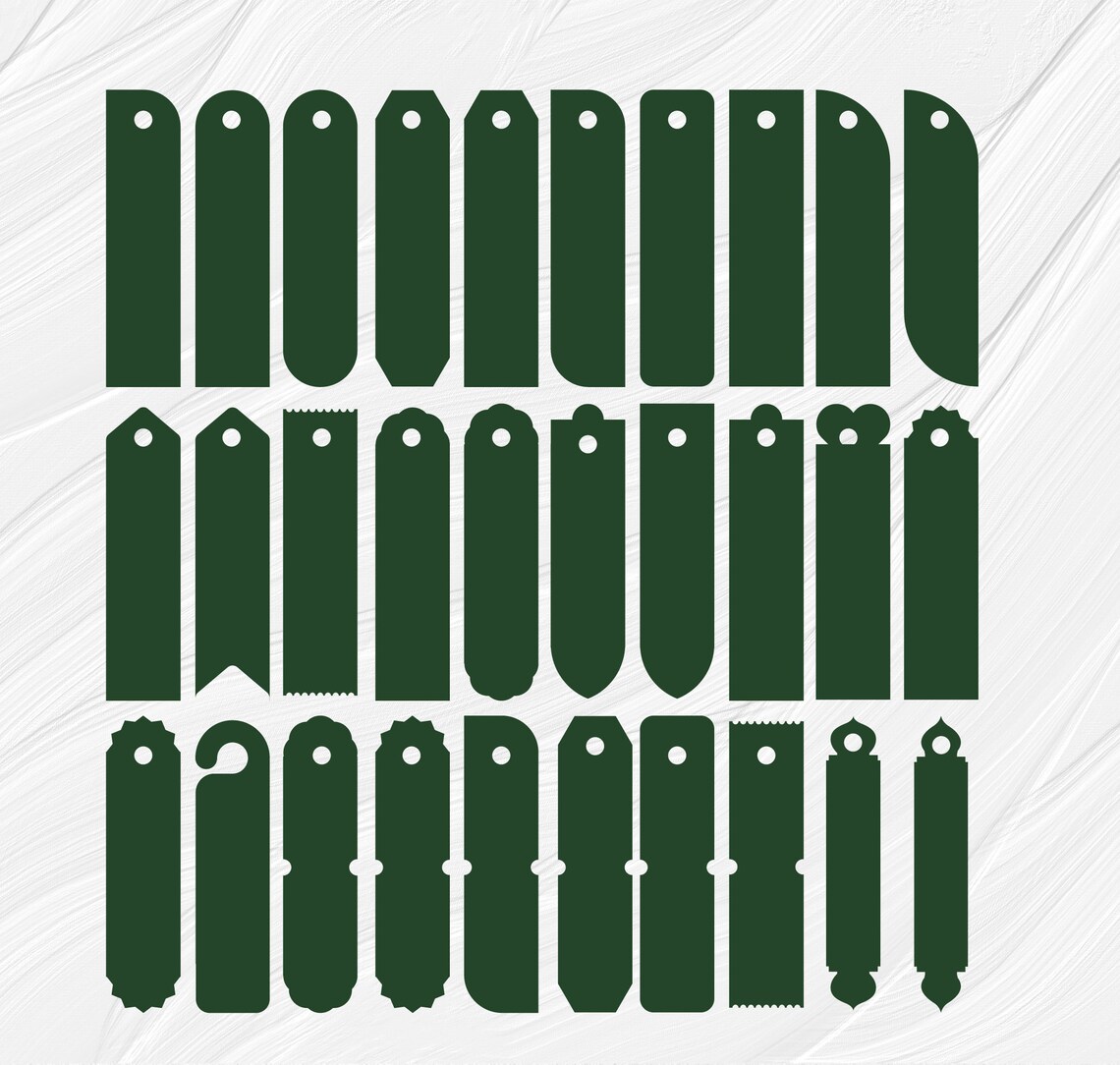 Bookmark Template, Custom Bookmark Template SVG, Magnetic Bookmark, DXF ...