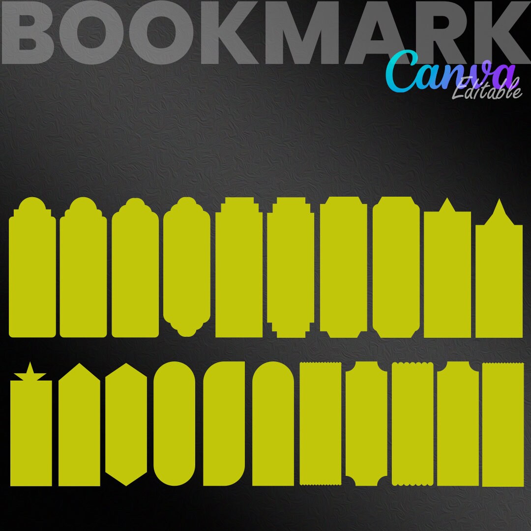 Bookmark Template, Bookmark Svg, Bookmark Canva, PDF, SVG, PSD, 8.5x11 ...