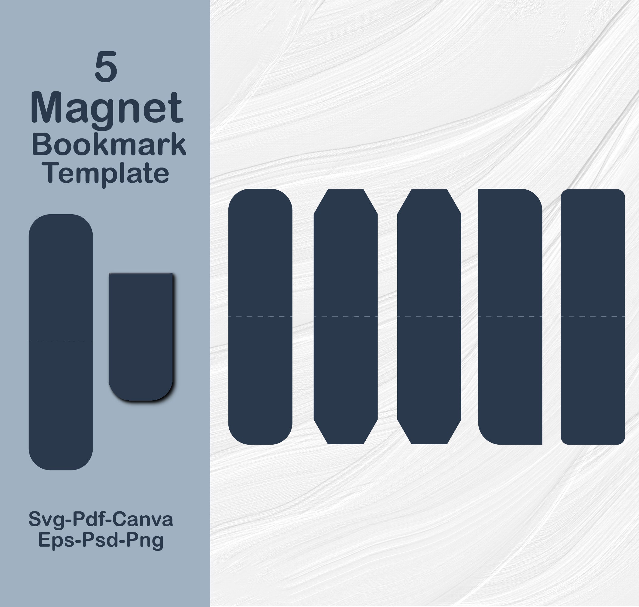 Magnetic Bookmark Card Holder Template, Png, Svg, Dxf, Eps, Pdf, Diy ...
