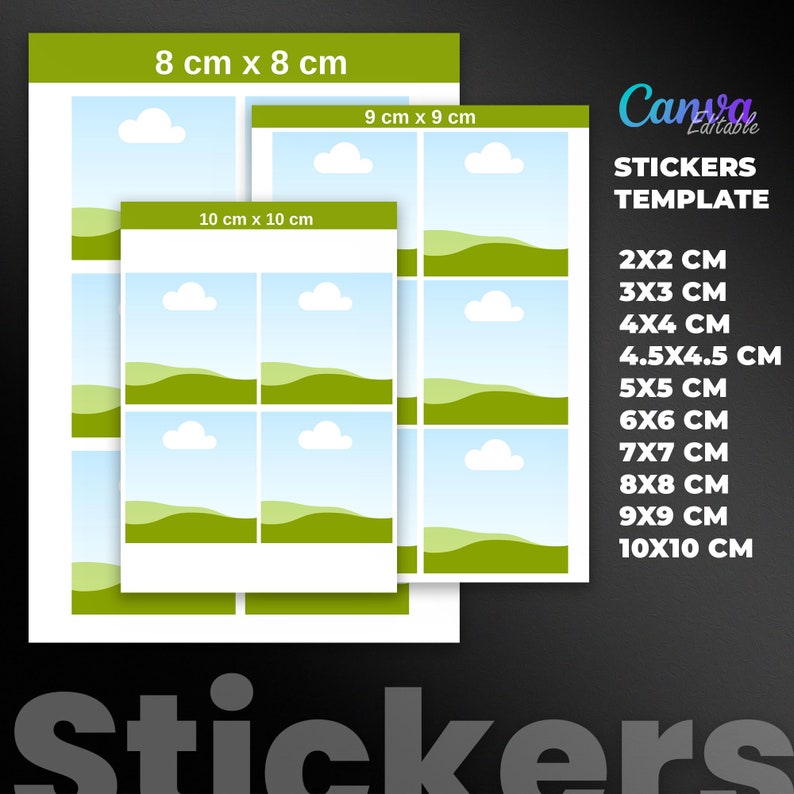 BUNDLE, Square Blank Template, Labels, Sticker Template, Sticker ...