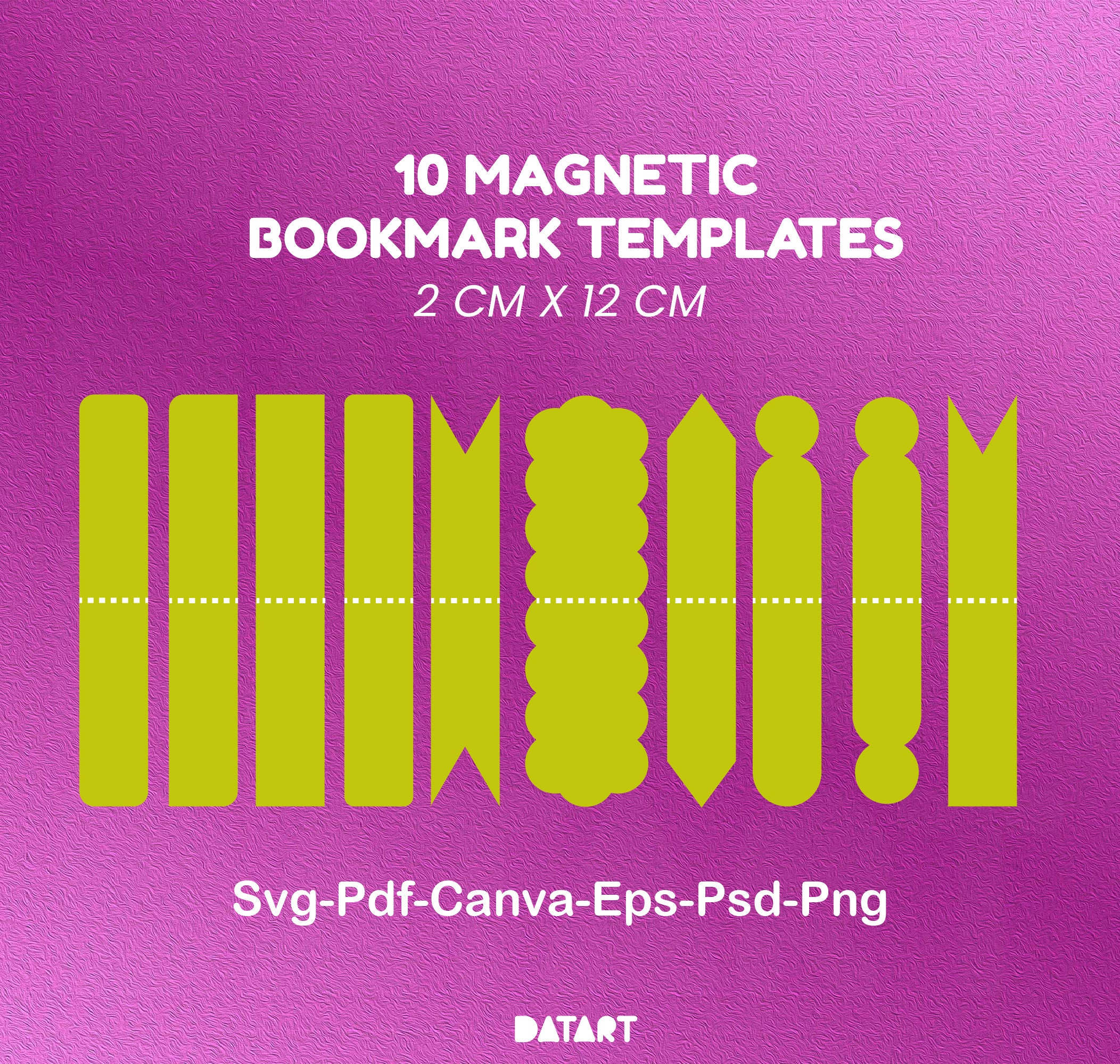 Magnetic Bookmark, Bookmark Svg, Magnetic Bookmark Template, Bookmark ...