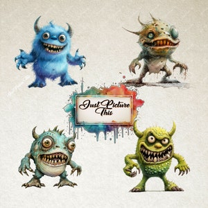 Children's Monsters Clipart Bundle: Fun & Friendly Monster ...