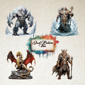 Viking Clipart Viking Gods & Goddesses Graphics Thor Freya Skadi Loki ...