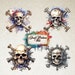 Skull and Crossbones Clipart Pirate Clipart Bundle Skull - Etsy