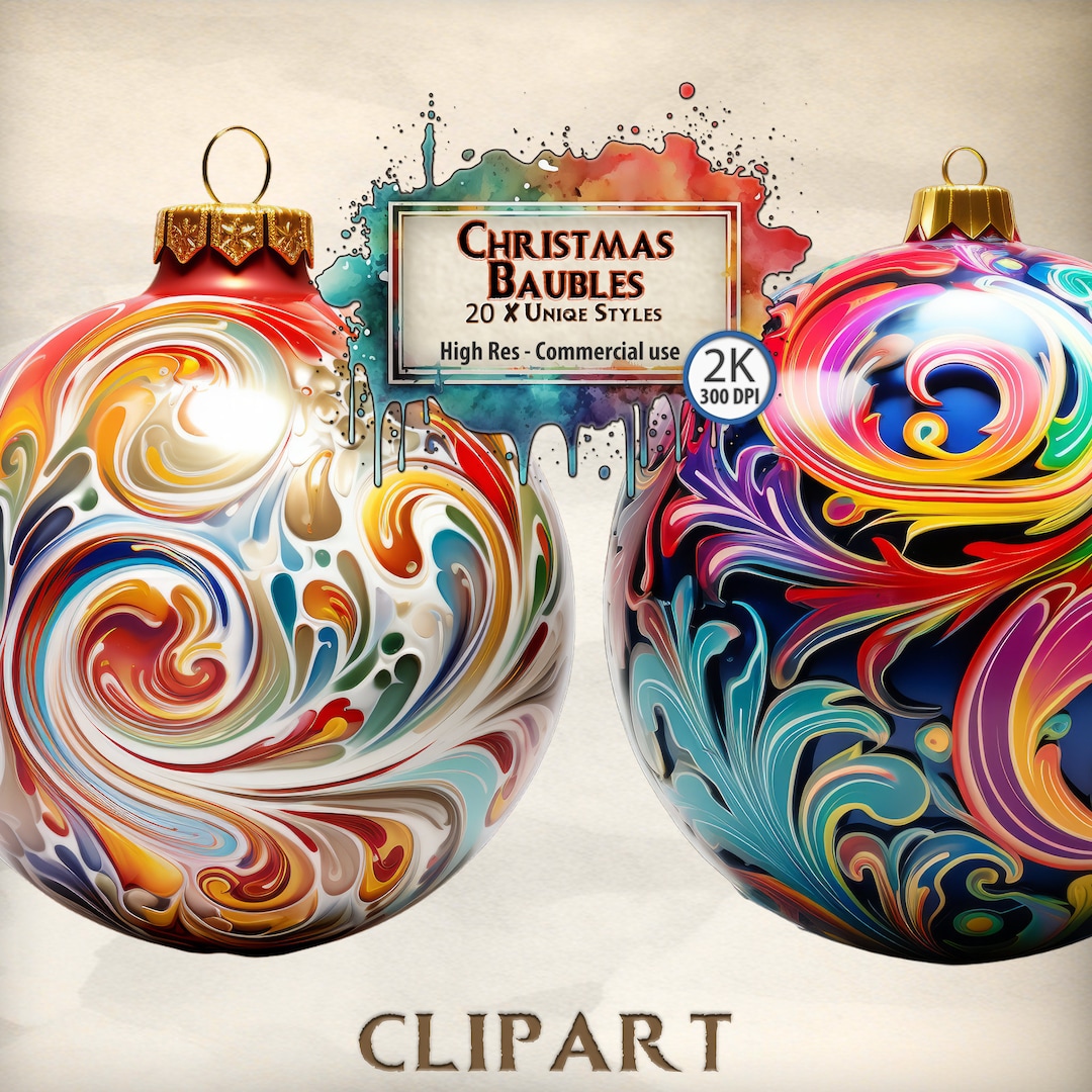 Christmas Clipart Christmas Baubles Graphics Tree Decoration Balls ...