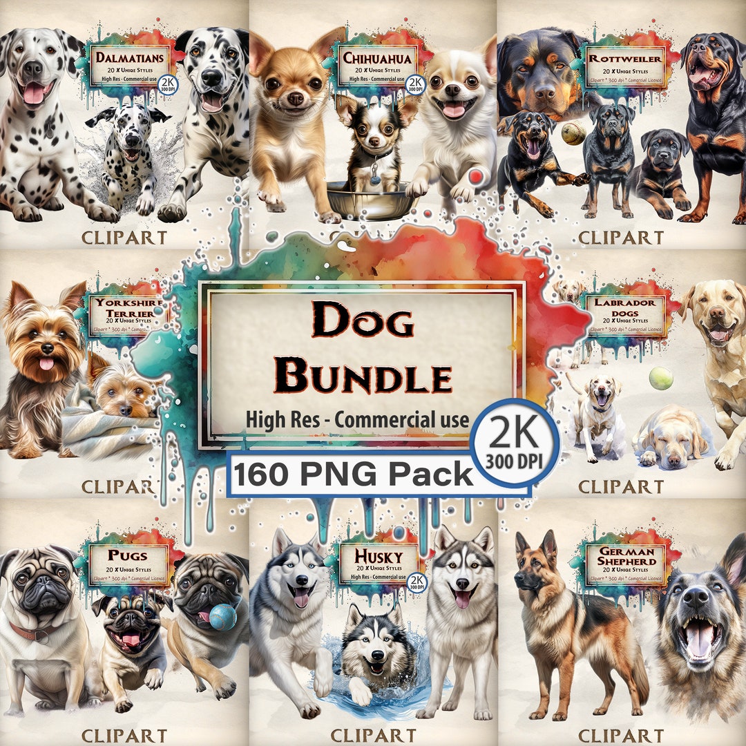 Dog Clipart Commercial Use Graphics Pet Dog Lovers Clipart Dalmatian ...