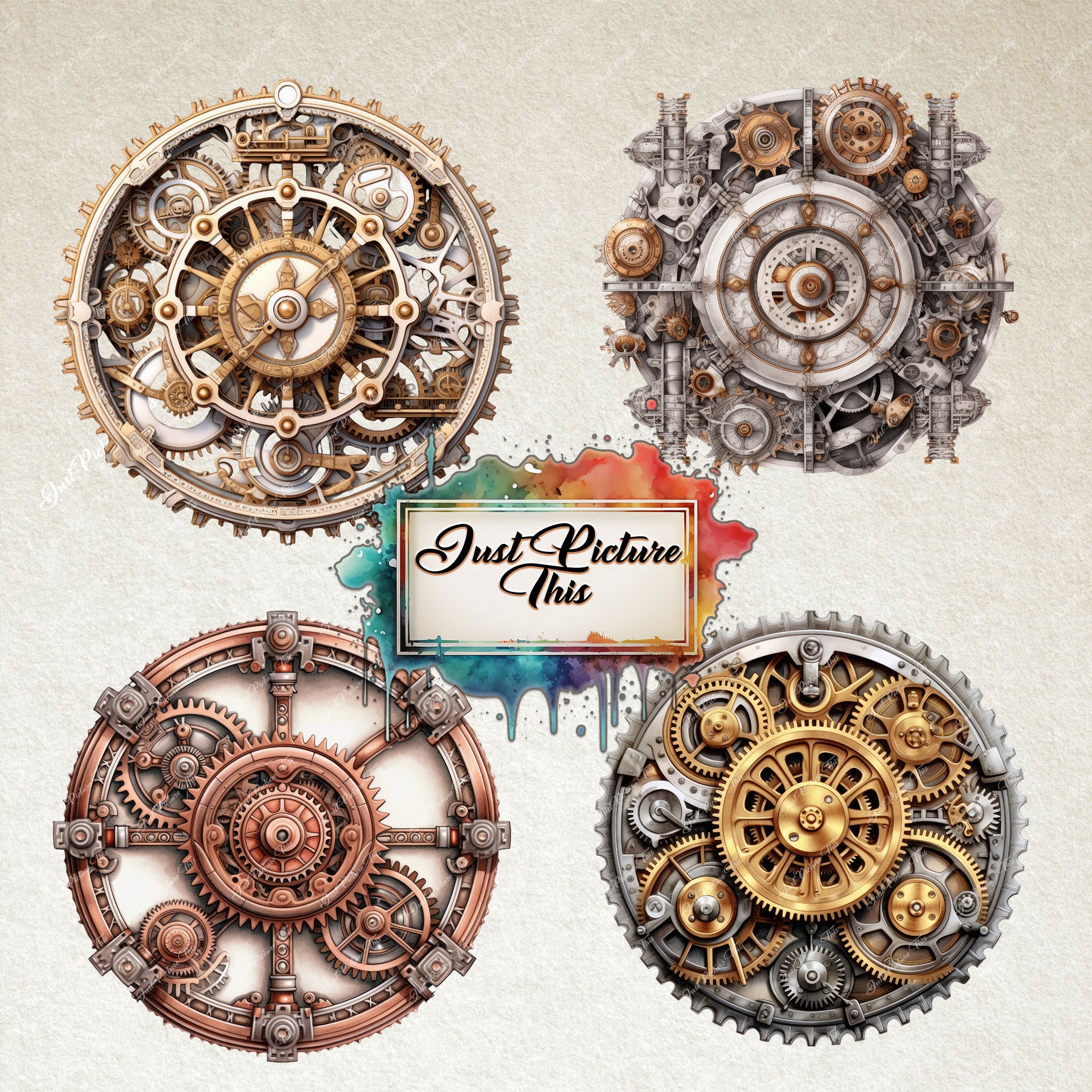 Steampunk Clipart Gears & Cogs Clipart Bundle Cogwheel - Etsy Australia
