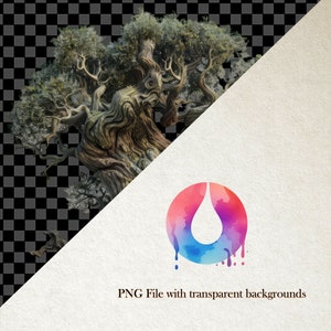 Ancient Trees With Faces Clipart Bundle: Mythical Tree Illustrations ...