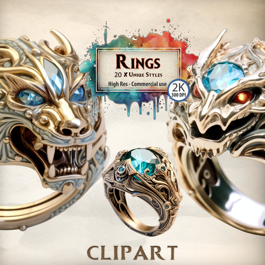 Ring Clipart Fantasy Ring PNG One Band Magical Rings Enchanted Fairy ...