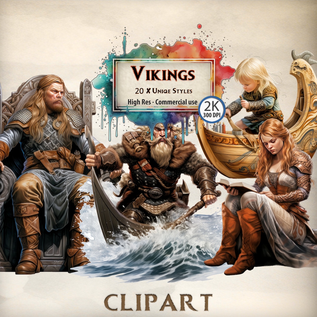 Viking Clipart: Norse History PNG Graphics (digital Download) - Etsy